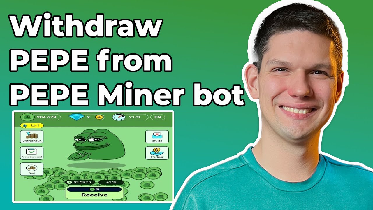 How To Withdraw PEPE From PEPE Miner bot - YouTube