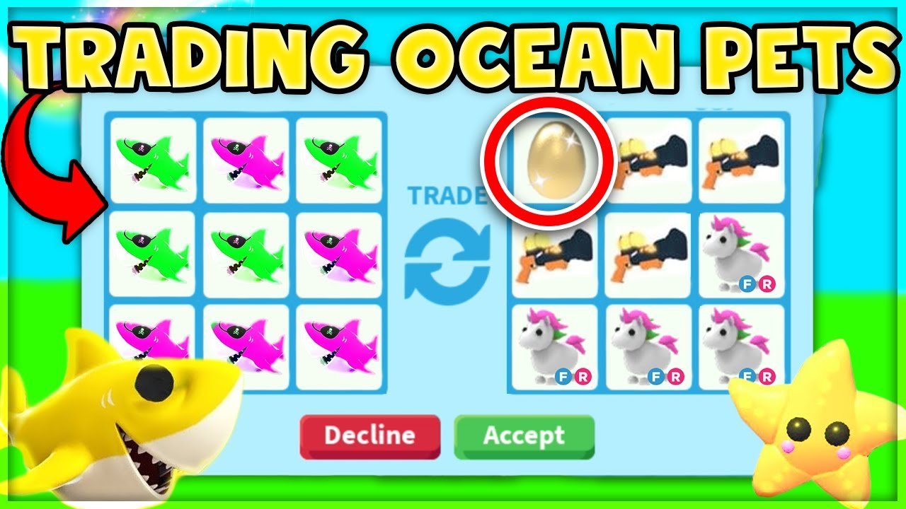 *NEW* TRADING LEGENDARY OCEAN PETS in ADOPT ME! (Roblox) - YouTube