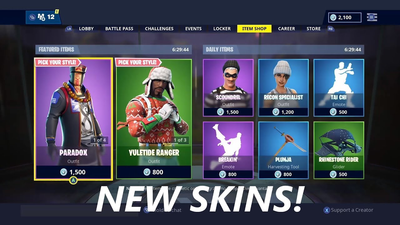 NEW LACE & PARADOX SKINS + MORE! (Fortnite Battle Royale Item Shop ...