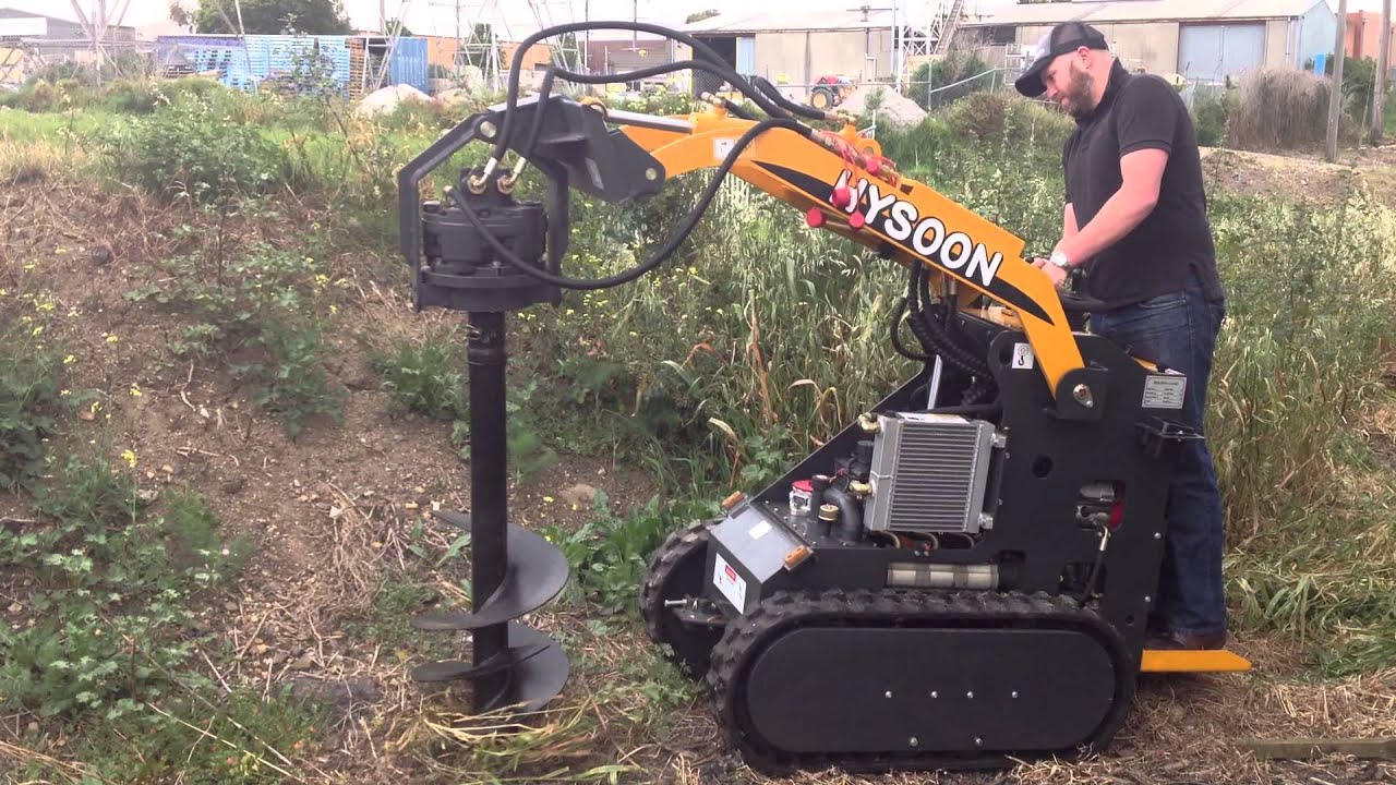 Hysoon HY280 and Auger Drive - YouTube