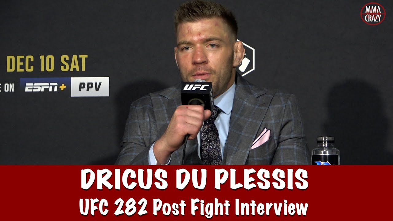 Full Dricus Du Plessis Post Fight Interview, Reacts to Darren Till win ...
