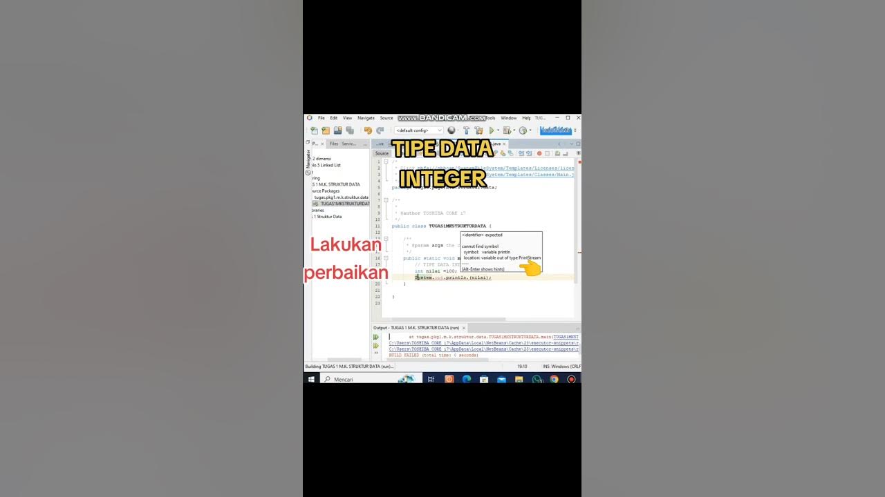 TIPE DATA INTEGER DAN STRING JAVA - YouTube
