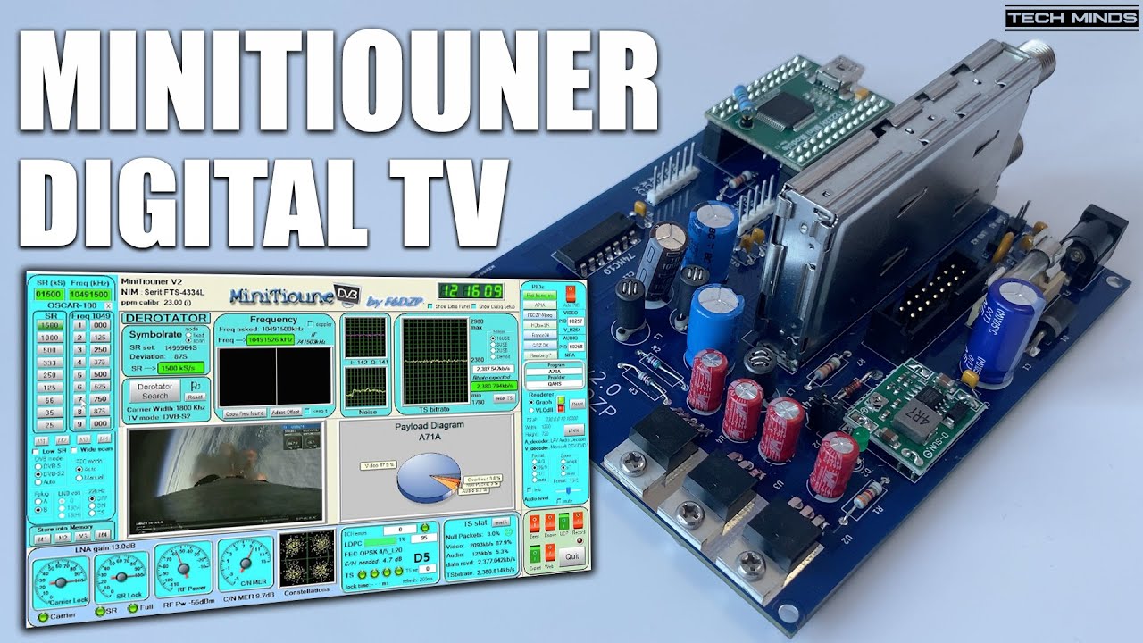 MiniTiouner V2.0 - Build And Receiving DATV From QO-100 - YouTube