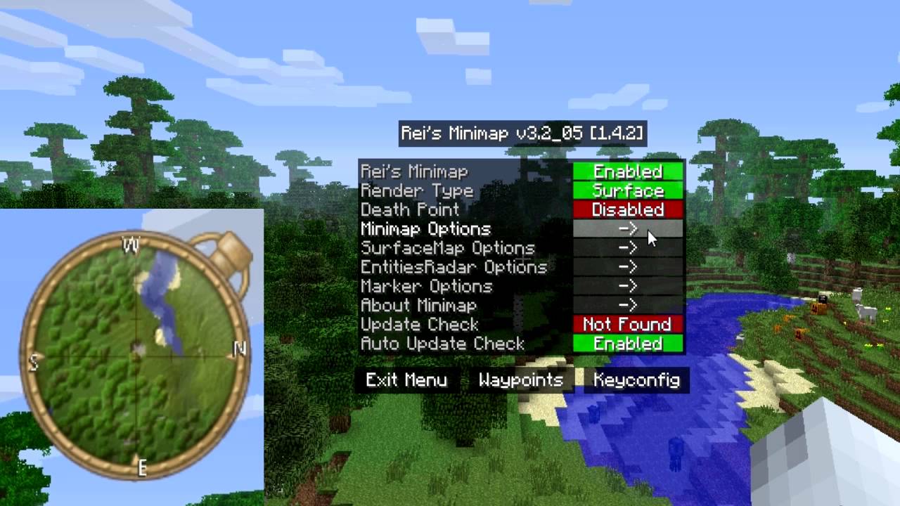 Présentation du mod Rei's Minimap | Minecraft Mod Review | FR | HD ...