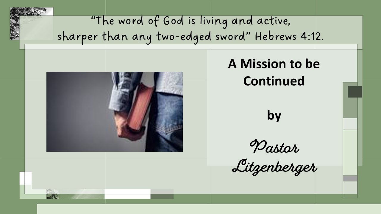 Open Arms SDA - A Mission to be Continued - Pastor Litzenberger - 03/15 ...
