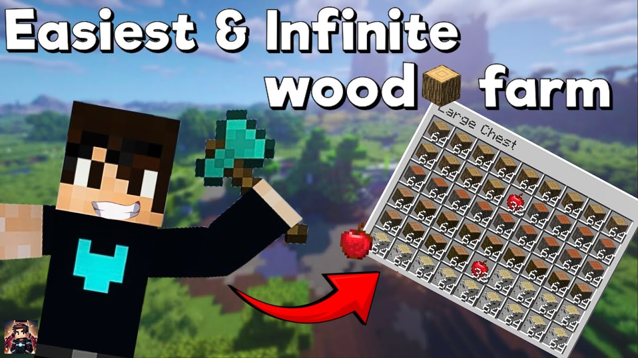 I Made Fastest & Easiest & Infinite wood farm 🤣😁 #minecraft - YouTube