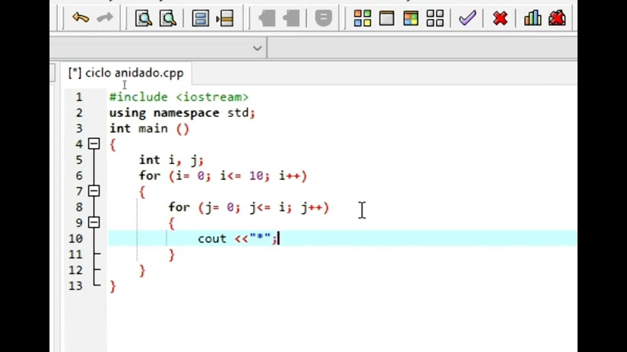 Tutorial de como hacer un: Ciclo animado (pirámide en asteriscos) - YouTube