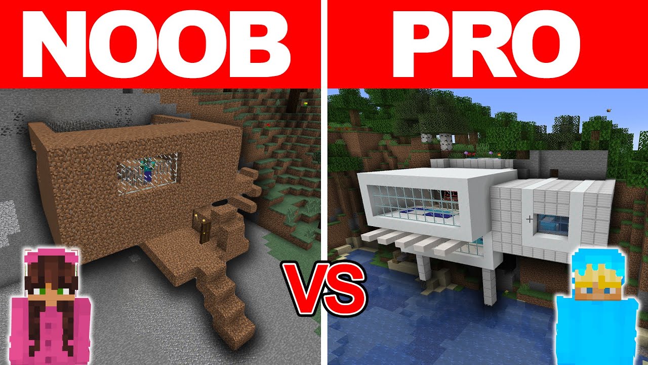 Minecraft NOOB vs PRO: SAFEST CLIFF HOUSE BUILD CHALLENGE - YouTube