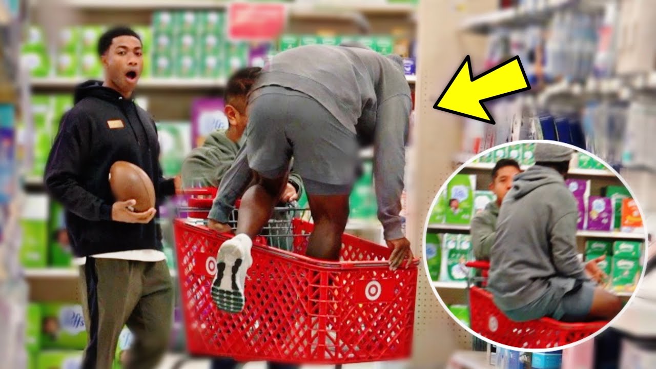 Getting In Strangers Shopping Carts Prank! - YouTube