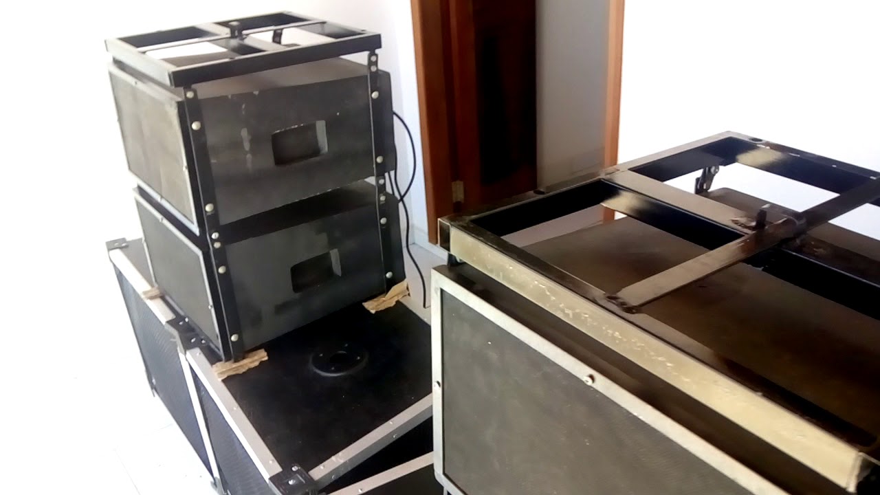 Line array 8 polegadas ativa grave meia SD ativo - YouTube