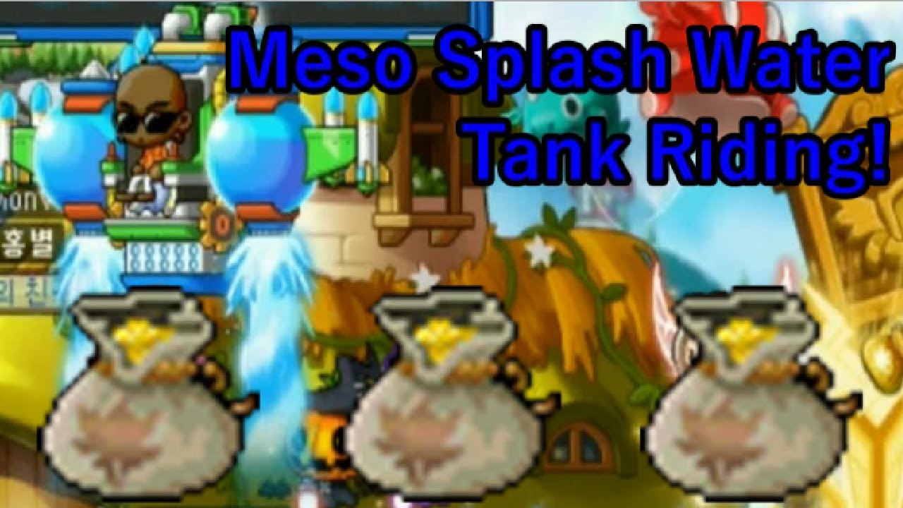 MapleStory NOVA: Meso Splash Water Tank Riding (Dropping Money on ...