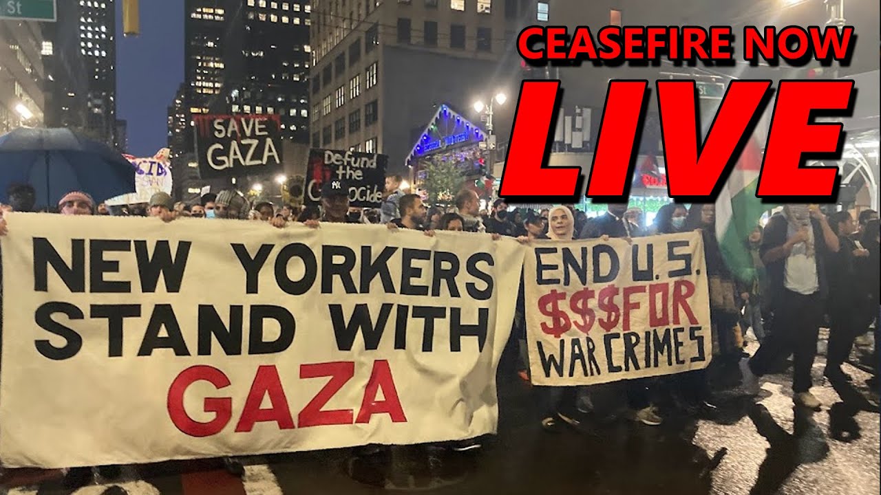 LIVE From CEASEFIRE NOW Protest in NYC - YouTube