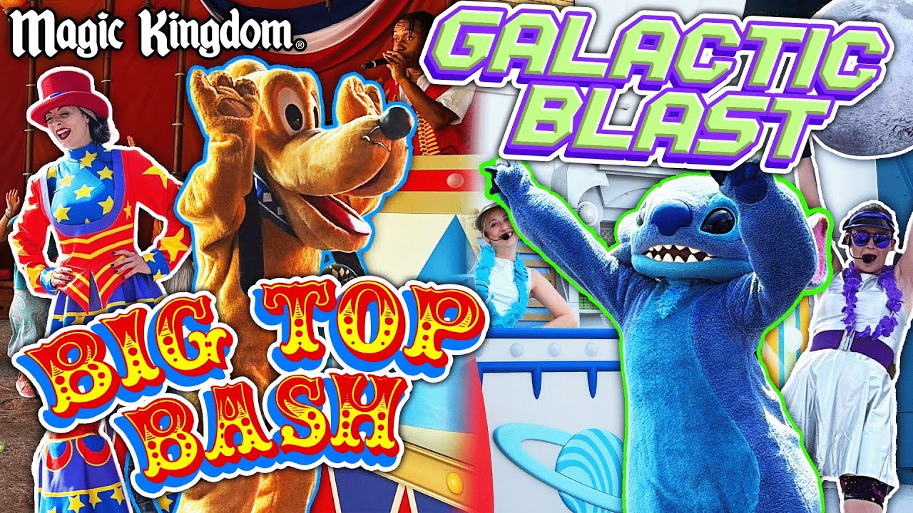 Big Top Bash and Galactic Blast in Magic Kingdom for Cool Kid Summer 2025 - YouTube