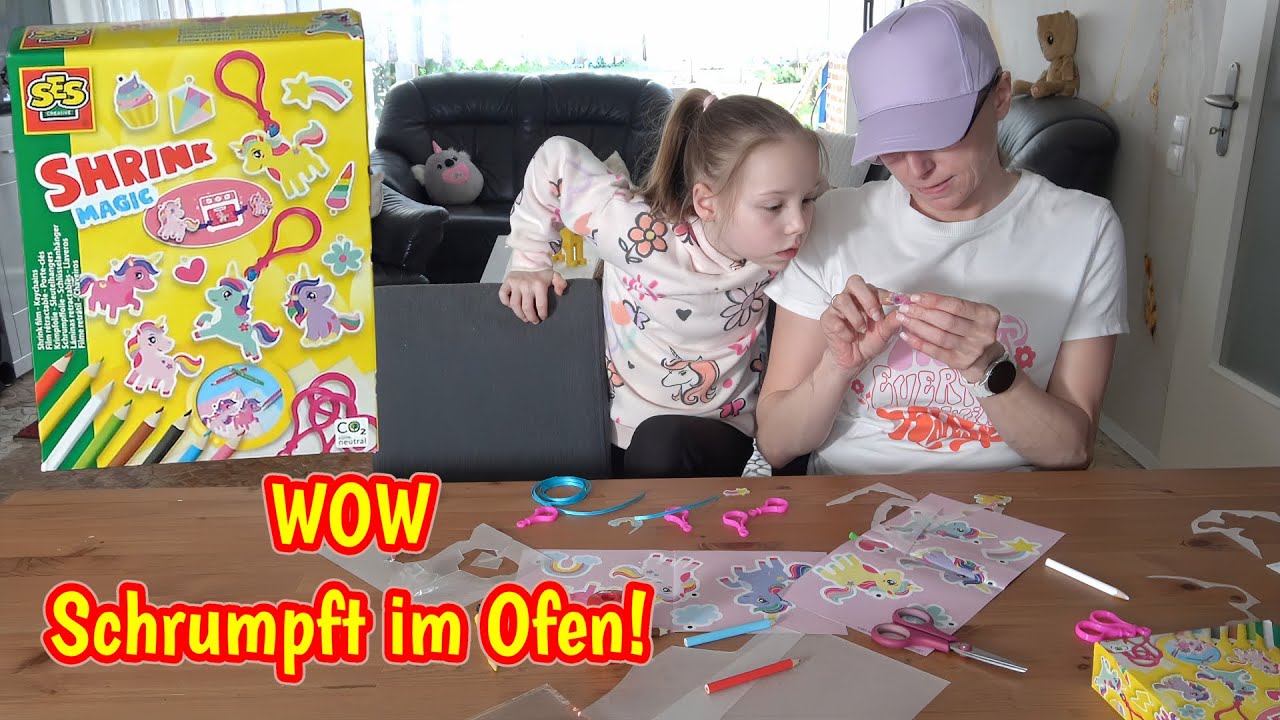 Magische Folie schrumpft im Ofen!🔥Bastelset SES Shrink Magic getestet ...
