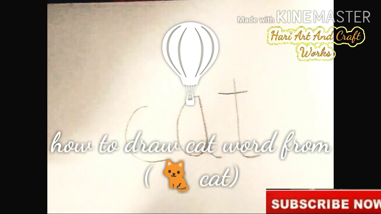 How to draw cat word from (🐈 CAT) easy drawing - YouTube
