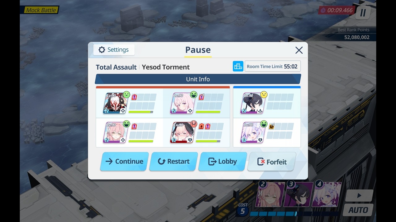 Blue Archive Yesod Torment phase 1 no IMari/Kokona, UE40 Wakamo/SMika ...