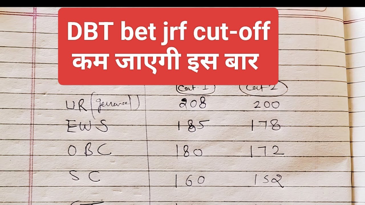 Dbt bet jrf 2025 answer key , cut-off prediction Kitni cutoff jayegi # ...