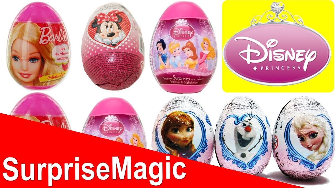 10 Surprise Eggs Disney Princess Barbie Disney Frozen Minnie Mouse ...