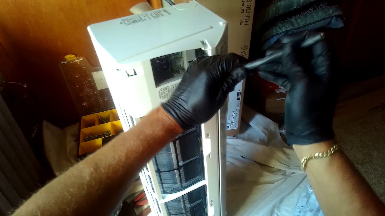 Fujitsu 12RL2 Single Zone Ductless Mini Split Installation - YouTube