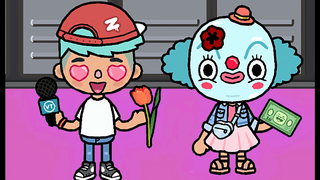 Happy Love Story of the Clown Girl! | toca life world - YouTube
