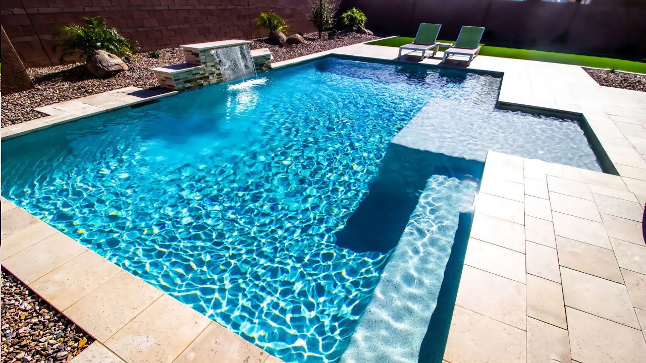 swimming pool - water flow in swimming pool - stock footage - YouTube