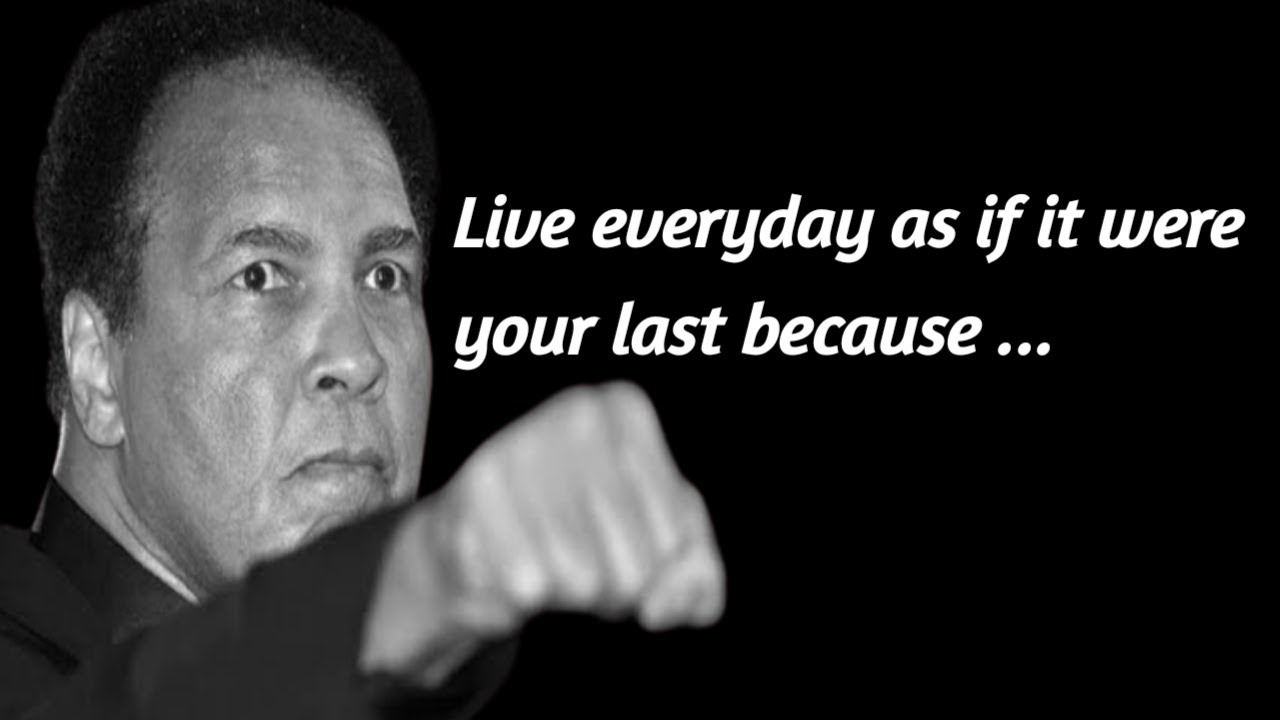 Muhammad Ali Clay Inspirational Quotes - YouTube