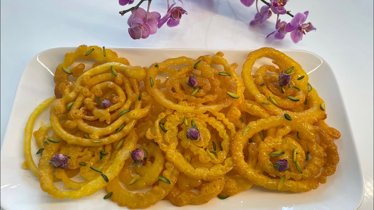 طرز تهیه جلبی (زولبیا) ترد و خوشمزه بدون خمیرمایه آسان و سریع #Afghan ...