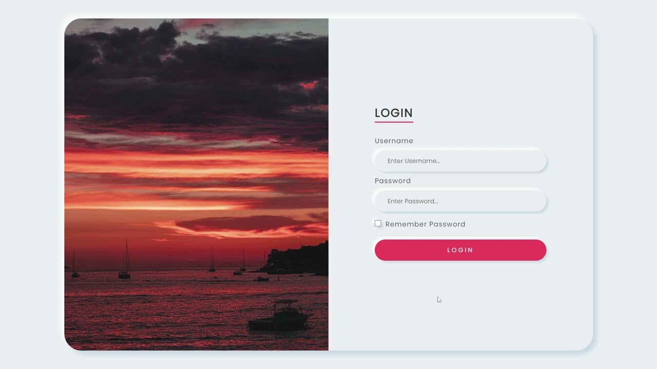 Responsive Login Page Design in HTML & CSS - YouTube