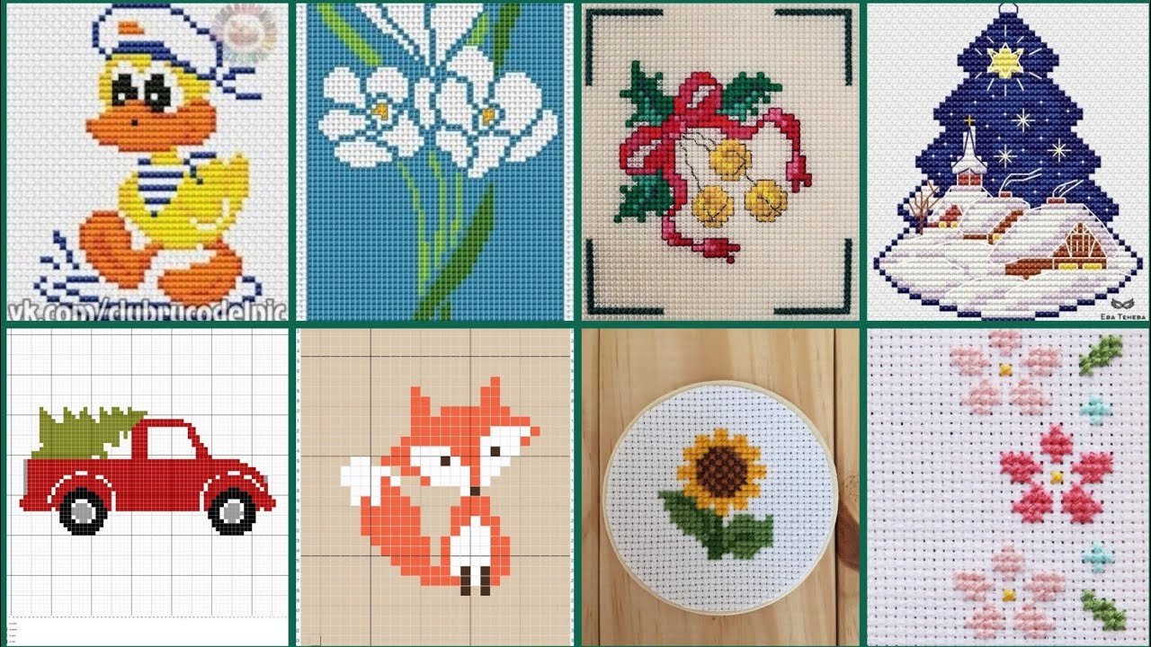 Gorgeous impressive new embroidered cross stitch pattern - YouTube