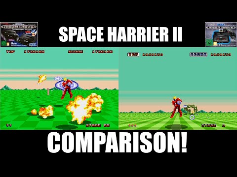 Space Harrier II COMPARISON (SEGA Mega Drive Mini VS SEGA Mega Drive Mini 2) iPlaySEGA