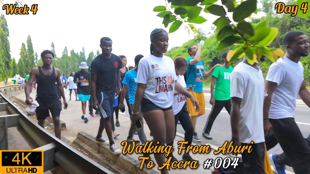🇬🇭 WEEK 4 DAY 4 4K Virtual Walk From ABURI-PEDUASE [Eastern Region] To ...
