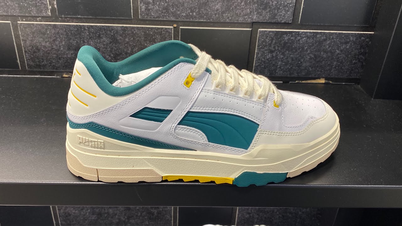 Puma Slipstream Lo Xtreme Colour Sneakers (White/Malachite/Yellow ...