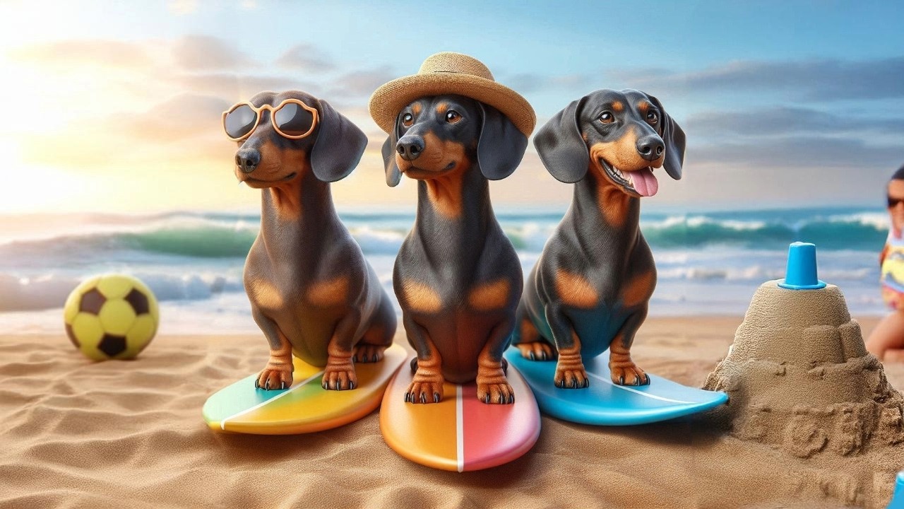 Salchi AVENTURAS en la PLAYA 🏄 - YouTube