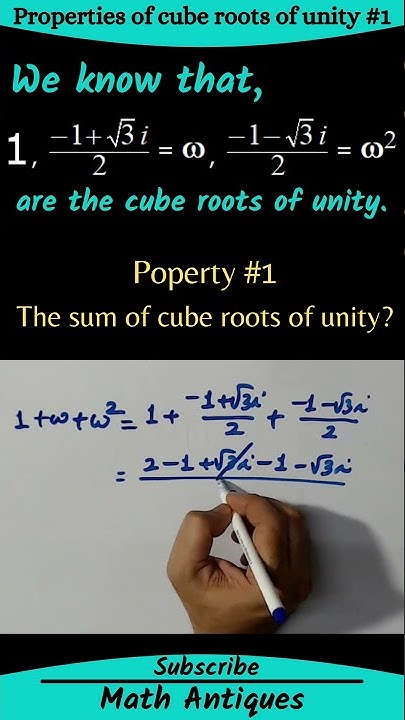 Sum of cube roots of unity - Complex Numbers | Very useful for IIT JEE ...