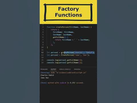Factory Functions In Javascript #javascript #reactjs - Youtube