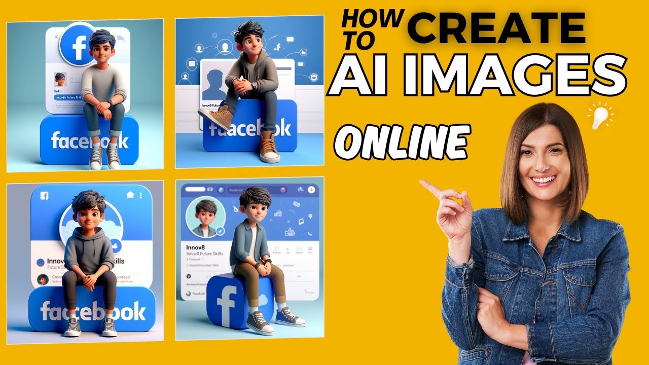 3D Avatar Sitting on Facebook Logo | Create Your Social Media Identity ...