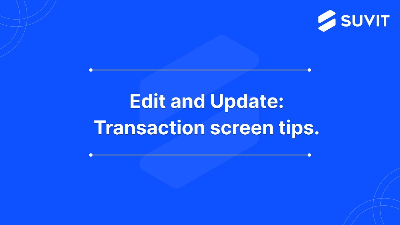 Sales/Purchase: Transaction screen tips. - YouTube