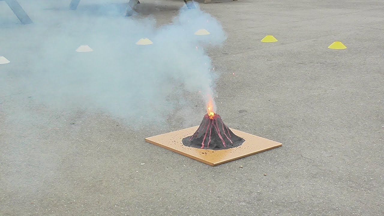 Volcano Model With Real fire Eruption Year 4 Science Project Part 3 Volcano Model With Real fire Eruption Year 4 Science Project Part 3