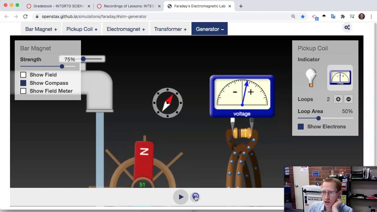 PhET Generator-Reading the Voltmeter - YouTube