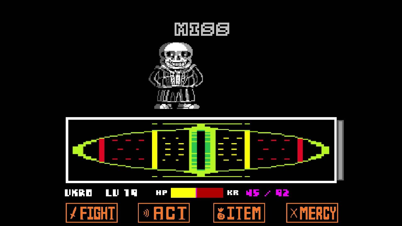 Sans Boss Battle (Sparing Sans) - Genocide Route - YouTube