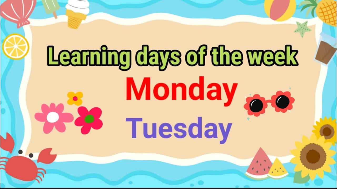 Learning days of the week+ preschool learning for kids+ U2FUN & LEARN ...
