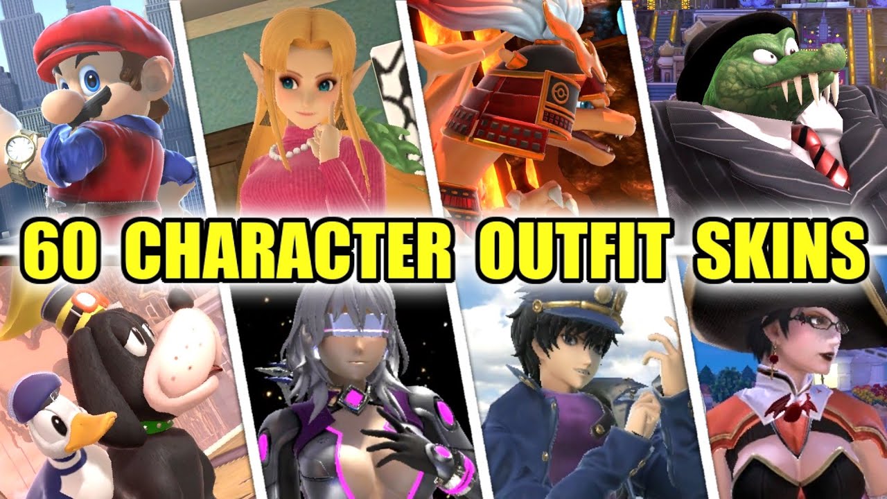 60 Character Costumes | 1 Minute Mods Shorts Compilation ( Super Smash ...