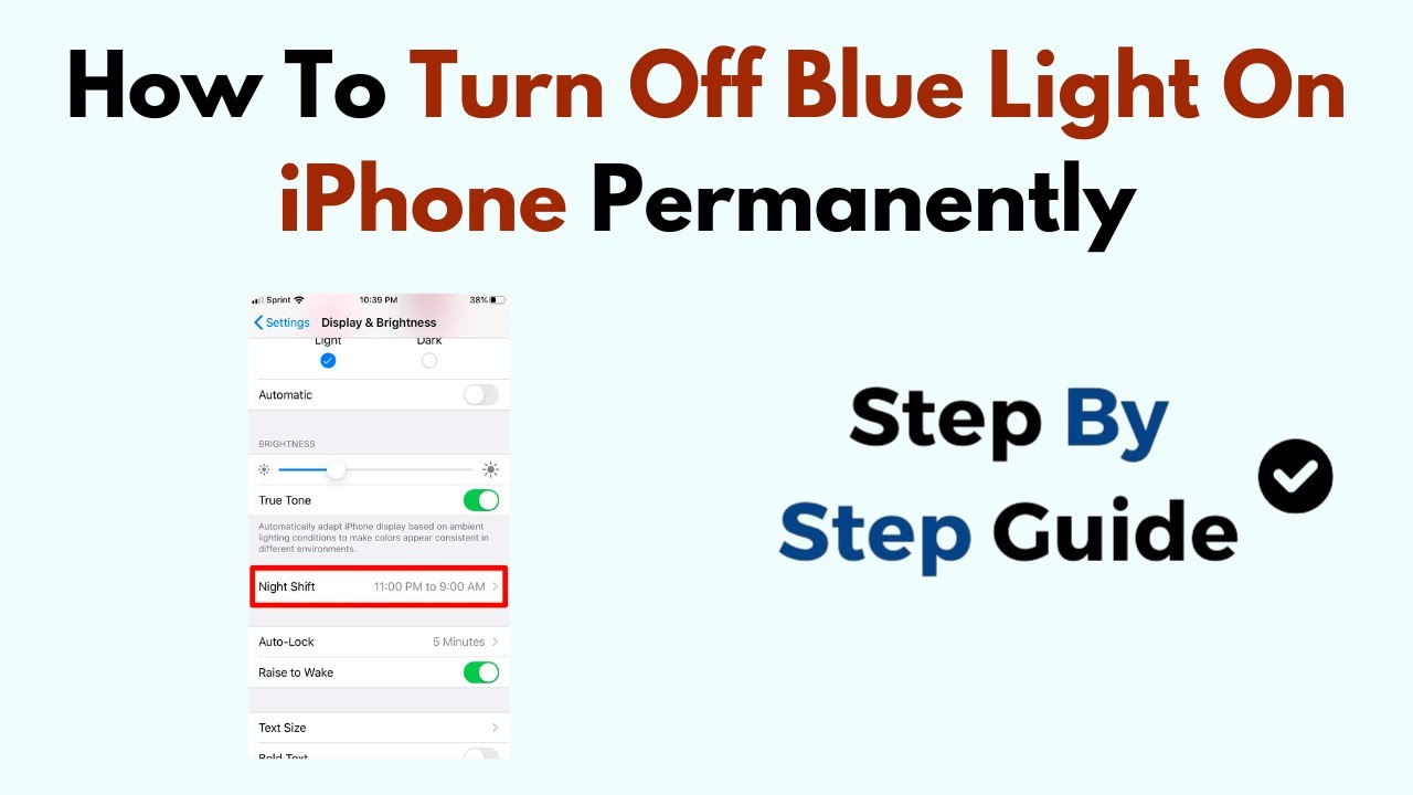 How To Turn Off Blue Light On iPhone Permanently - YouTube