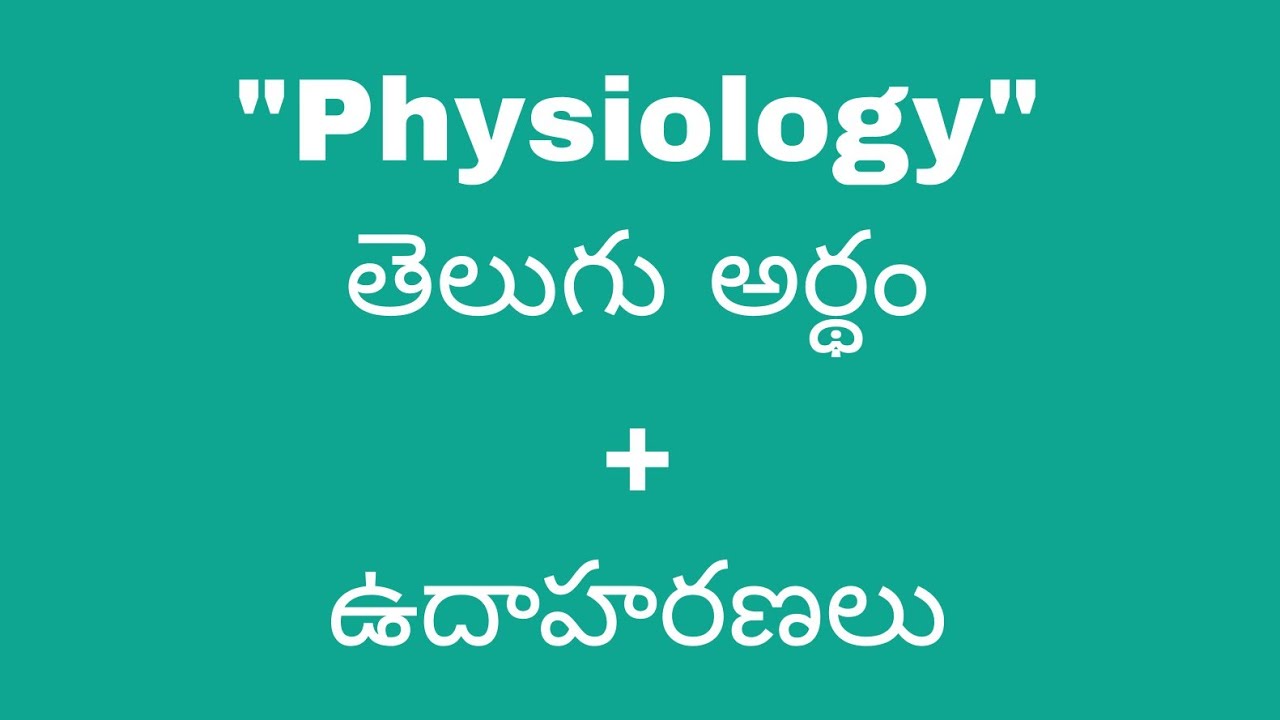 Physiology Meaning In Telugu With Examples Physiology physiology-meaning-in-telugu-with-examples-physiology