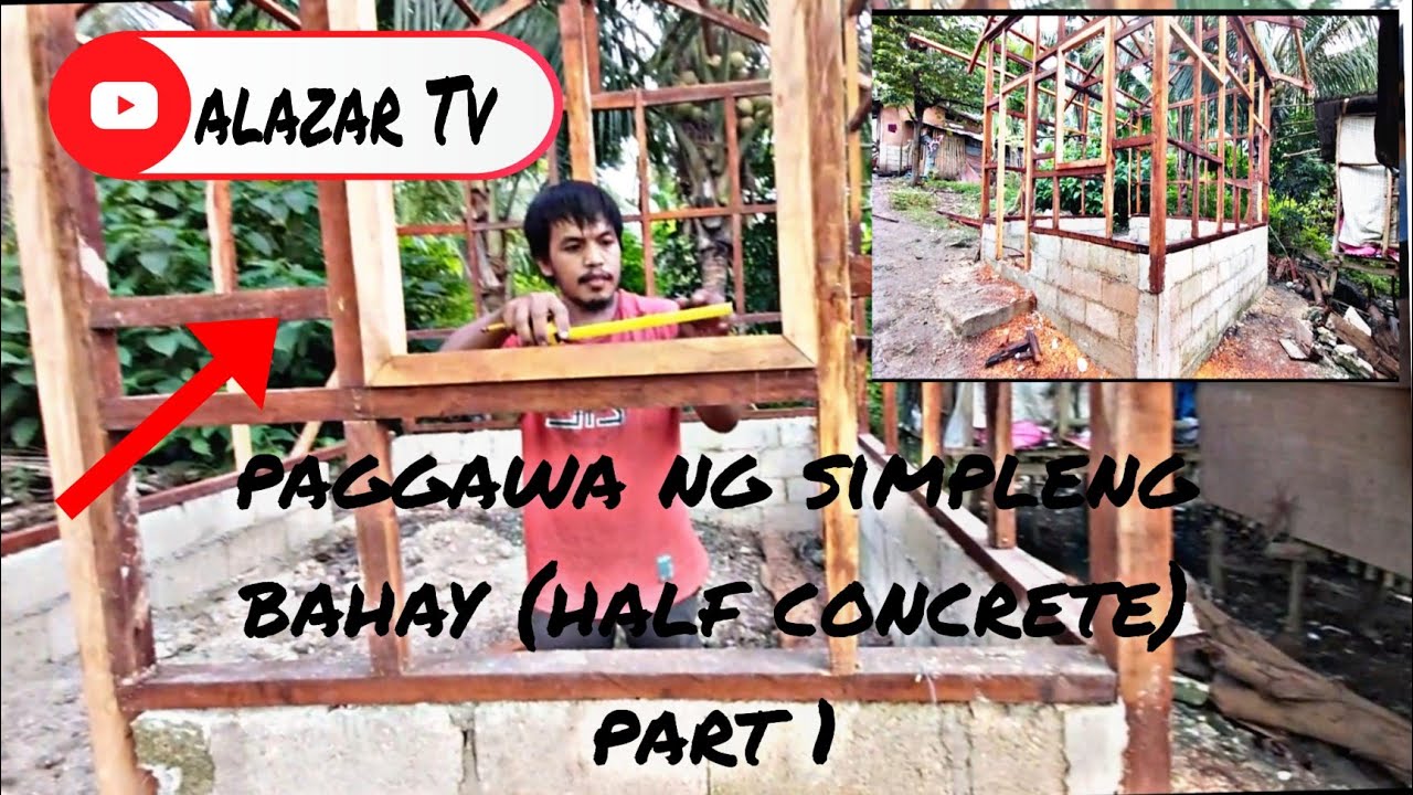 how to make a half concrete house - YouTube
