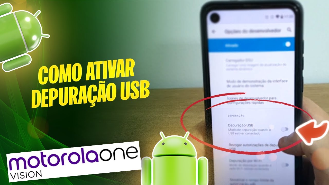 Como ativar depuração USB no Moto One Vision - Passo a passo - YouTube