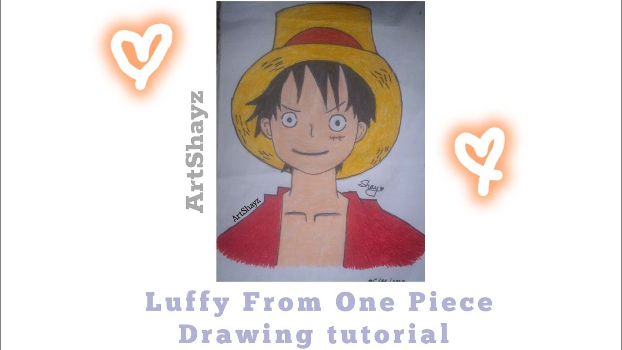 How to draw Luffy from One Piece || Luffy drawing tutorial|| #luffy # ...