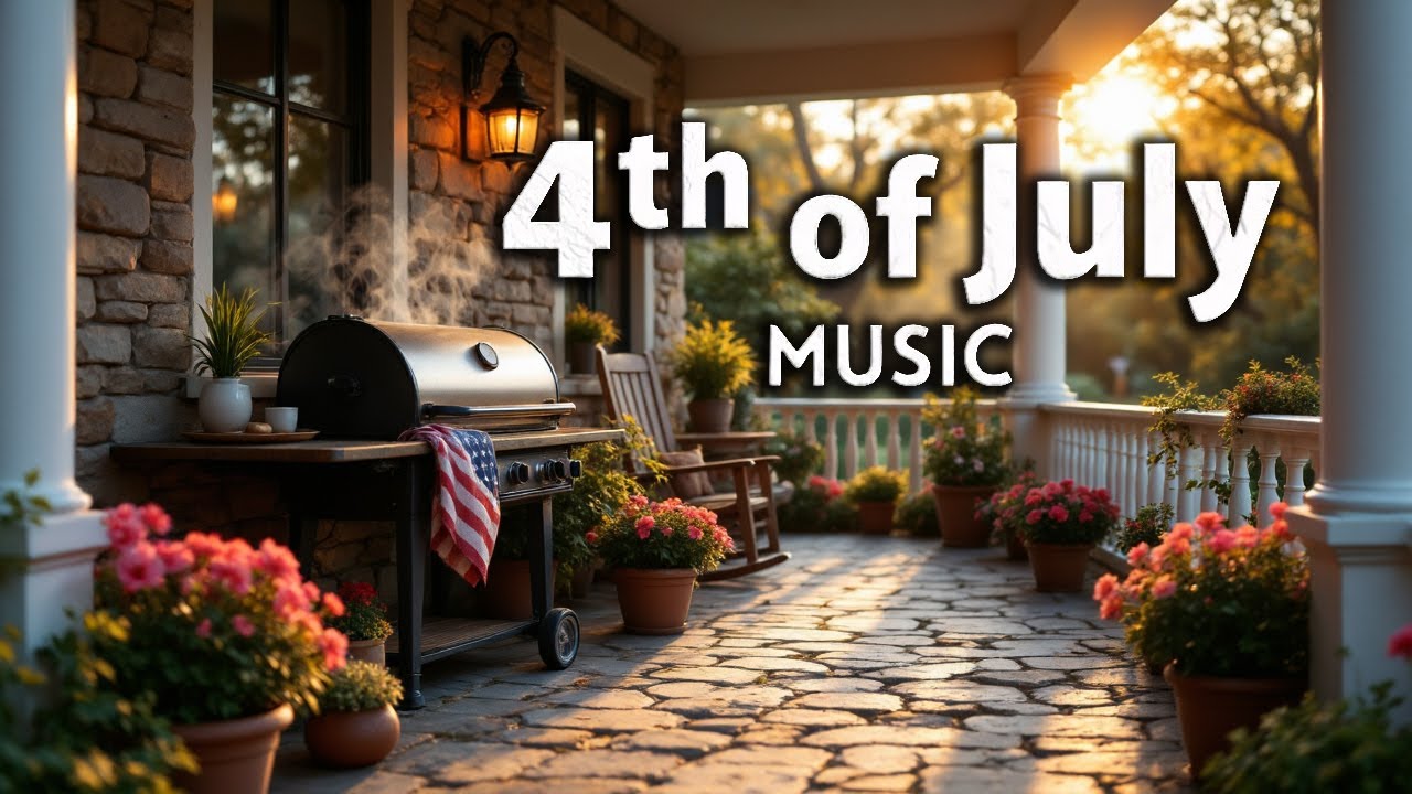 Relaxing 4th of July Front Porch BBQ | Peaceful Patriotic Ambience in ...