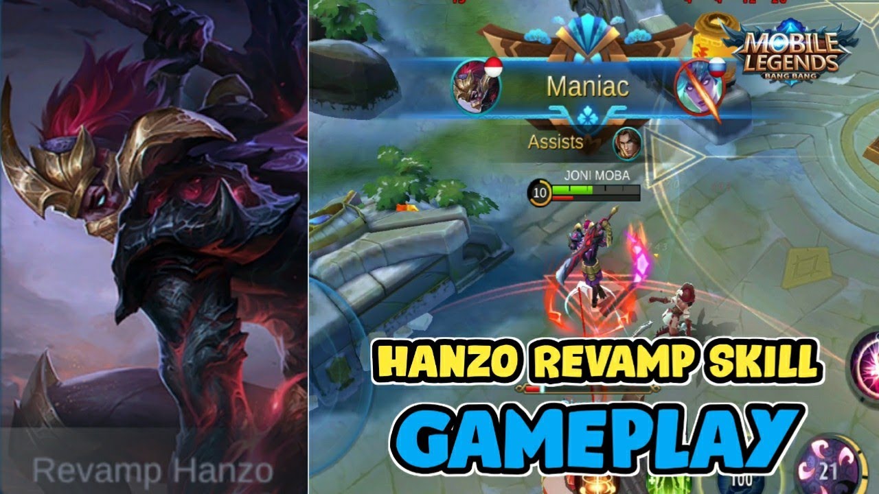 HANZO REVAMP SKILL GAMEPLAY MOBILE LEGENDS - YouTube