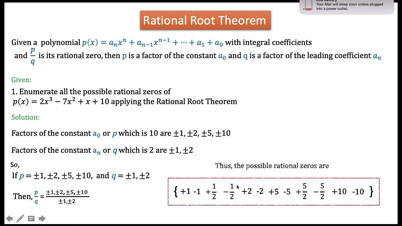Rational Root Theorem - YouTube